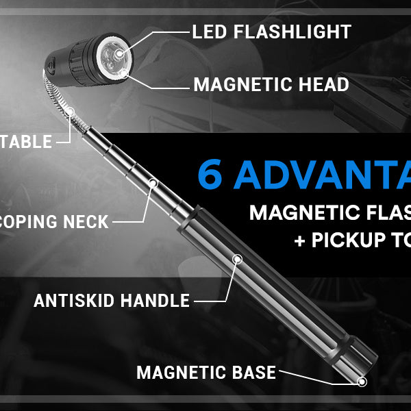 Telescoping Magnetic Pickup Tool Flashlight (DK30) – Alltrolite